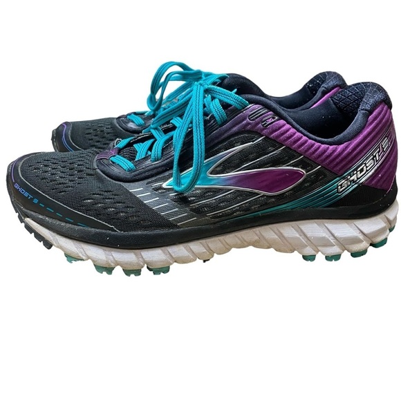 Brooks | Shoes | Brooks Womens Ghost 9 Purple Turquoise Running Shoes ...